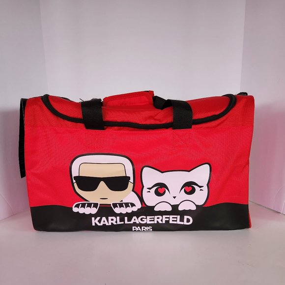 Karl Lagerfeld | Bags | Karl Lagerfeld Paris Midsize Red Duffle Bag New ...